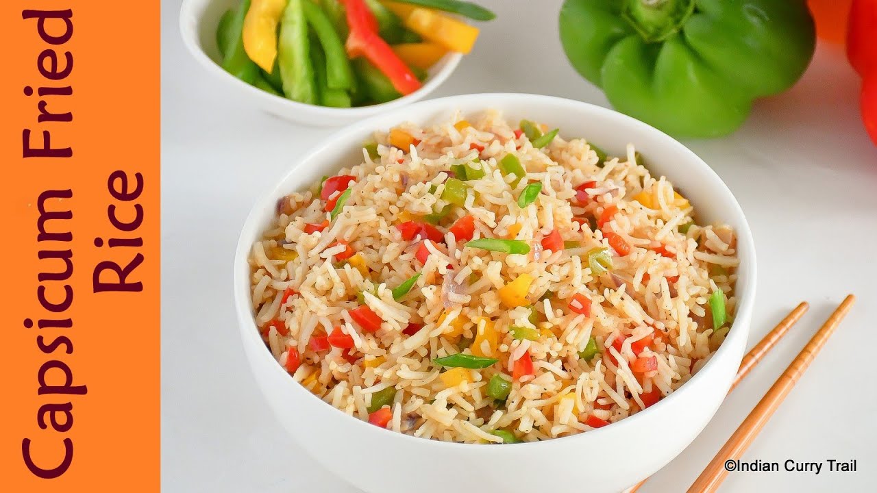 Capsicum Fried Rice | Bell Pepper Fried Rice Recipe - YouTube