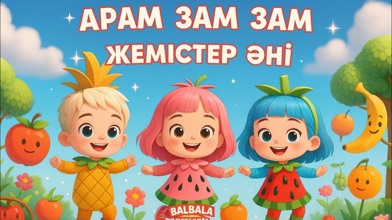 Арам зам зам | Aram Zam Zam | Жемістер биі | Балаларға арналған ән ...