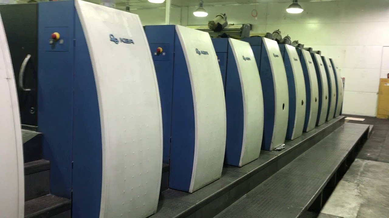 2005 KBA 105 6LTTL+CX Sheetfed Press - UV Packaging Products - YouTube