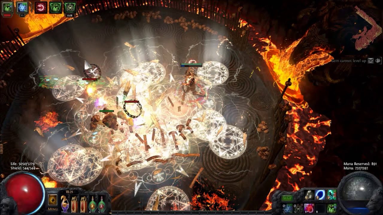 Path of Exile 2.2 / Chaos Ice Trap - T15 Abyss - YouTube
