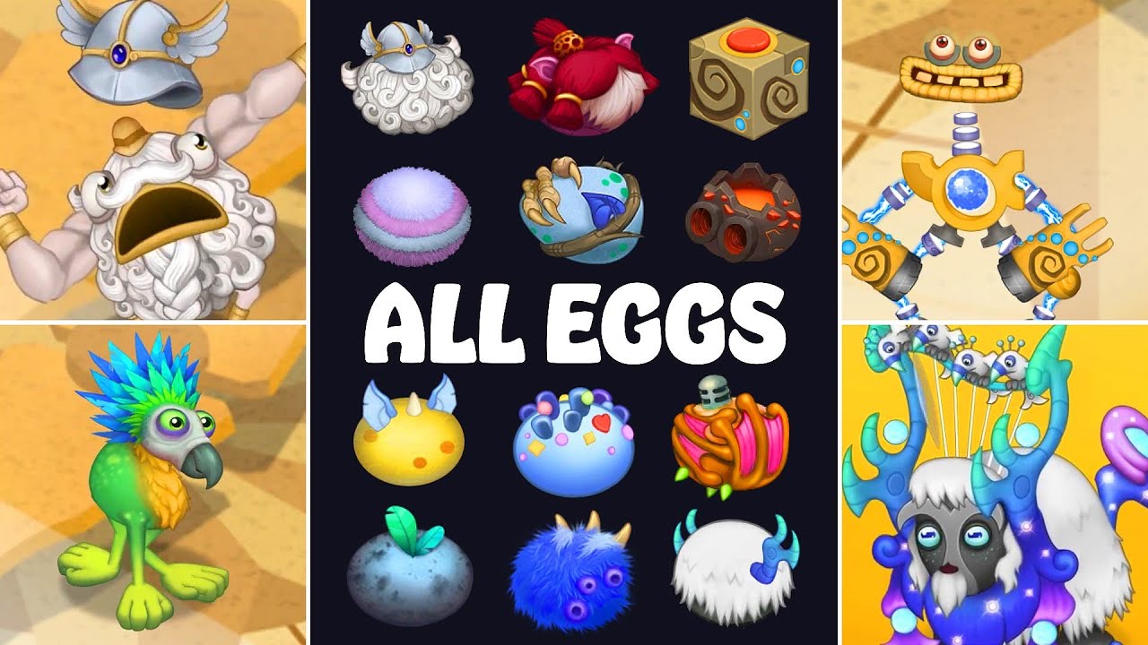 Fire Oasis - All Eggs (All Monsters Sounds & Animations) | My Singing ...