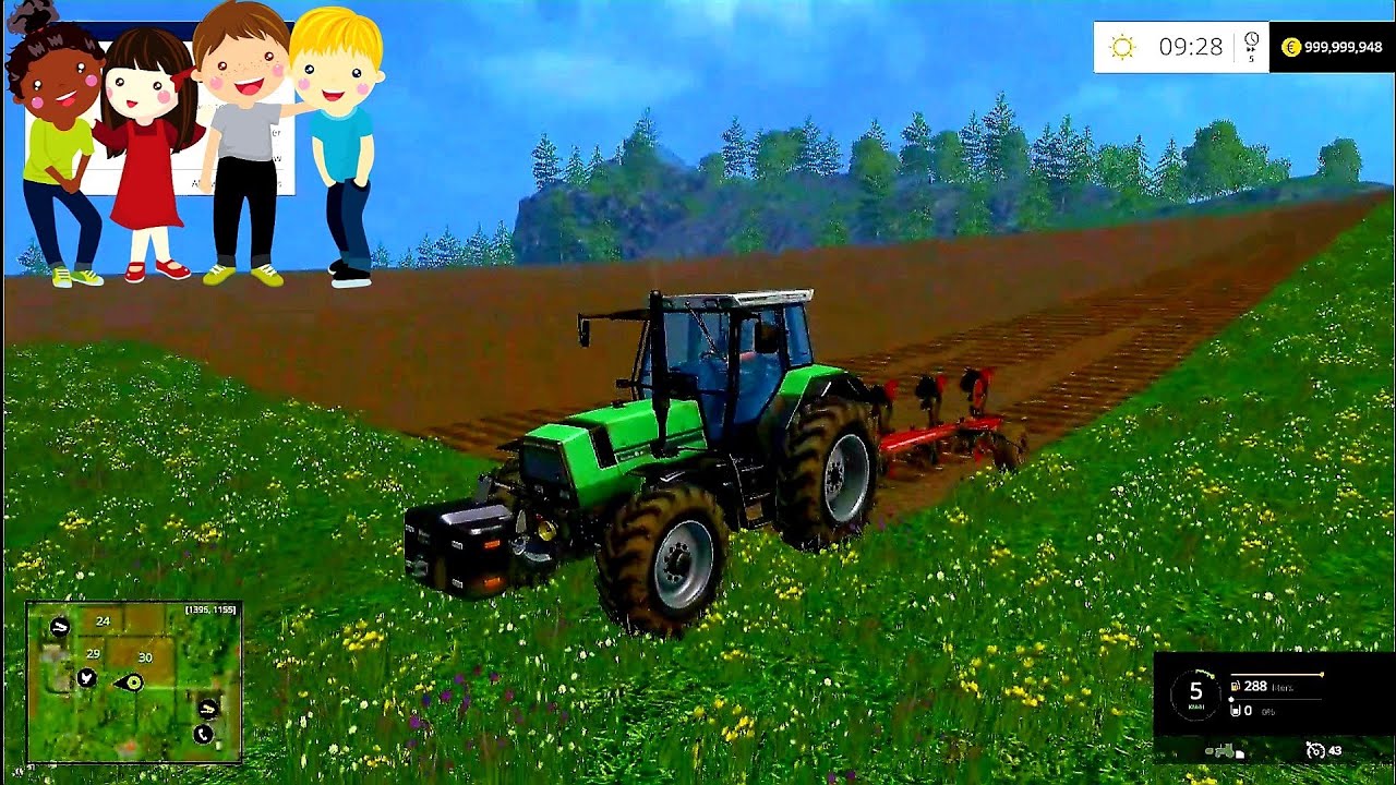 Tractorul desene pentru copii desene copii [ Tractor . Combina ...