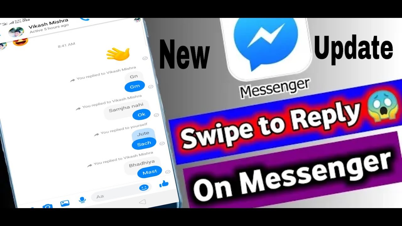 Swipe To Reply Messenger, | How To Reply Messenger Message In Android ...