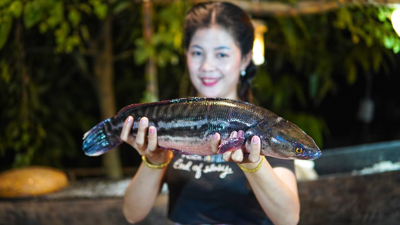 Yummy Big Fish! Cooking Big Fish with Vegetables and Eat | How to Cut a ...