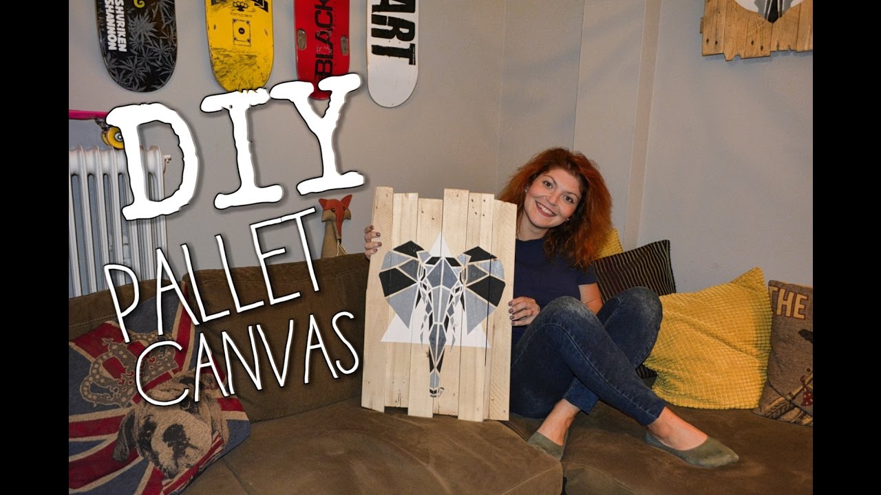 DIY - PALLET CANVAS Room Decor Ideas - YouTube