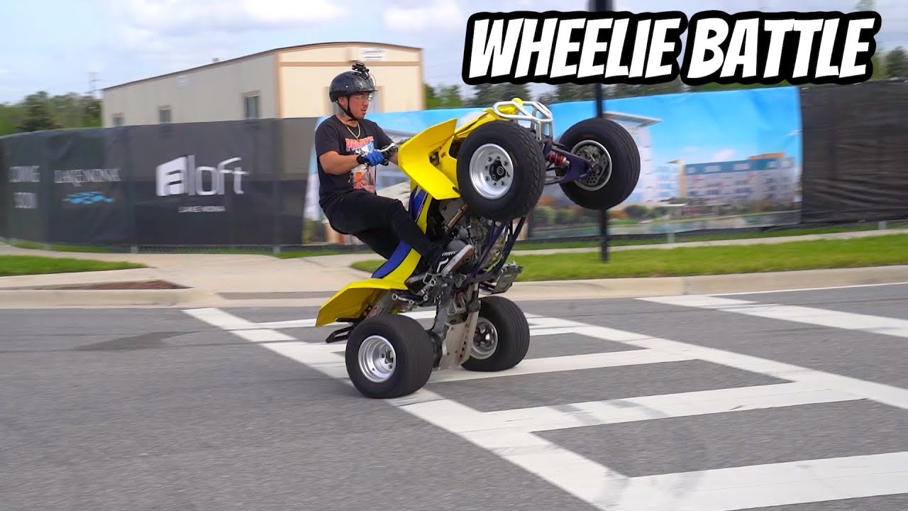 TEACHING RANDY HOW TO WHEELIE A QUAD TO BATTLE NICK ! ( CALL OUT ) | BRAAP VLOGS - YouTube
