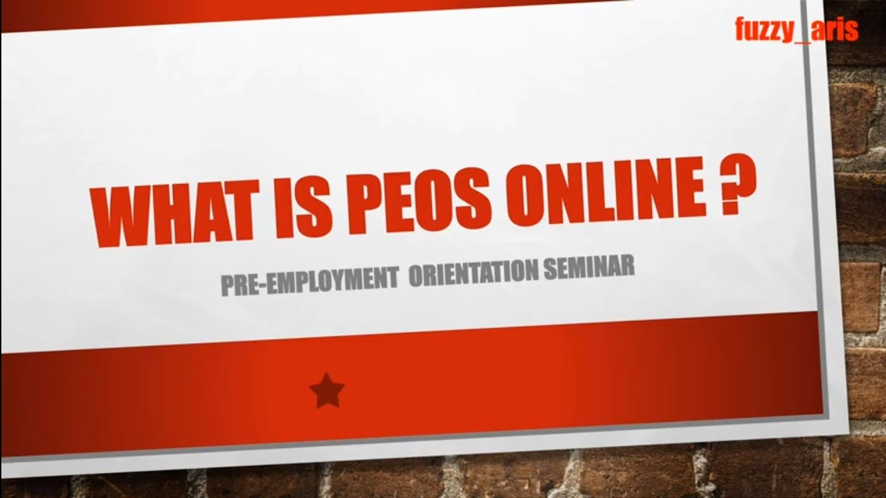 #28 What is PEOS Online? #HOW??? - YouTube