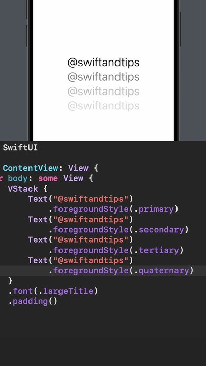 How to Use Hierarchical Foreground Styles in SwiftUI for Text - YouTube