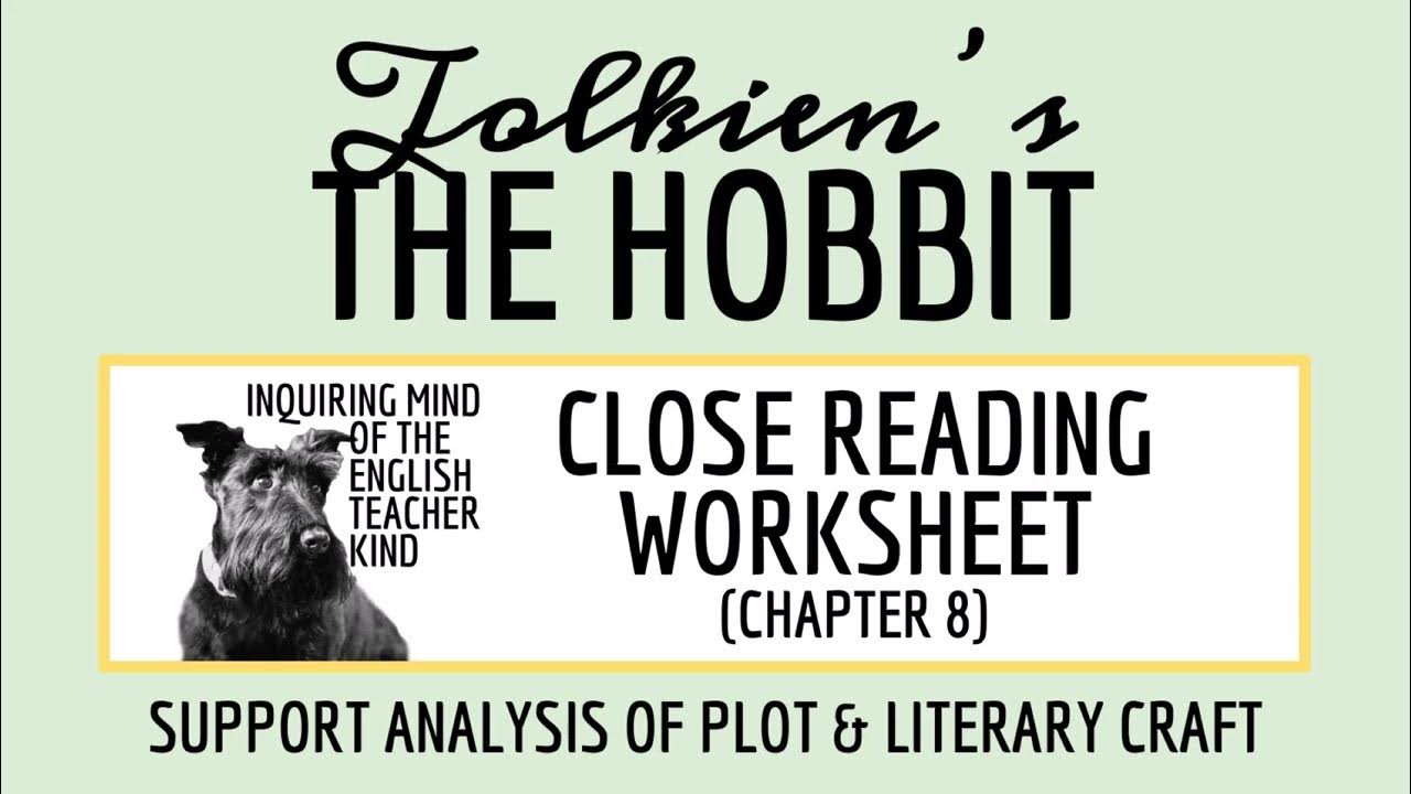 The Hobbit Chapter 8 Close Reading Analysis Worksheet for High School ...