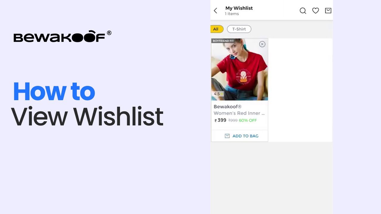 How to View Wishlist on Bewakoof - YouTube