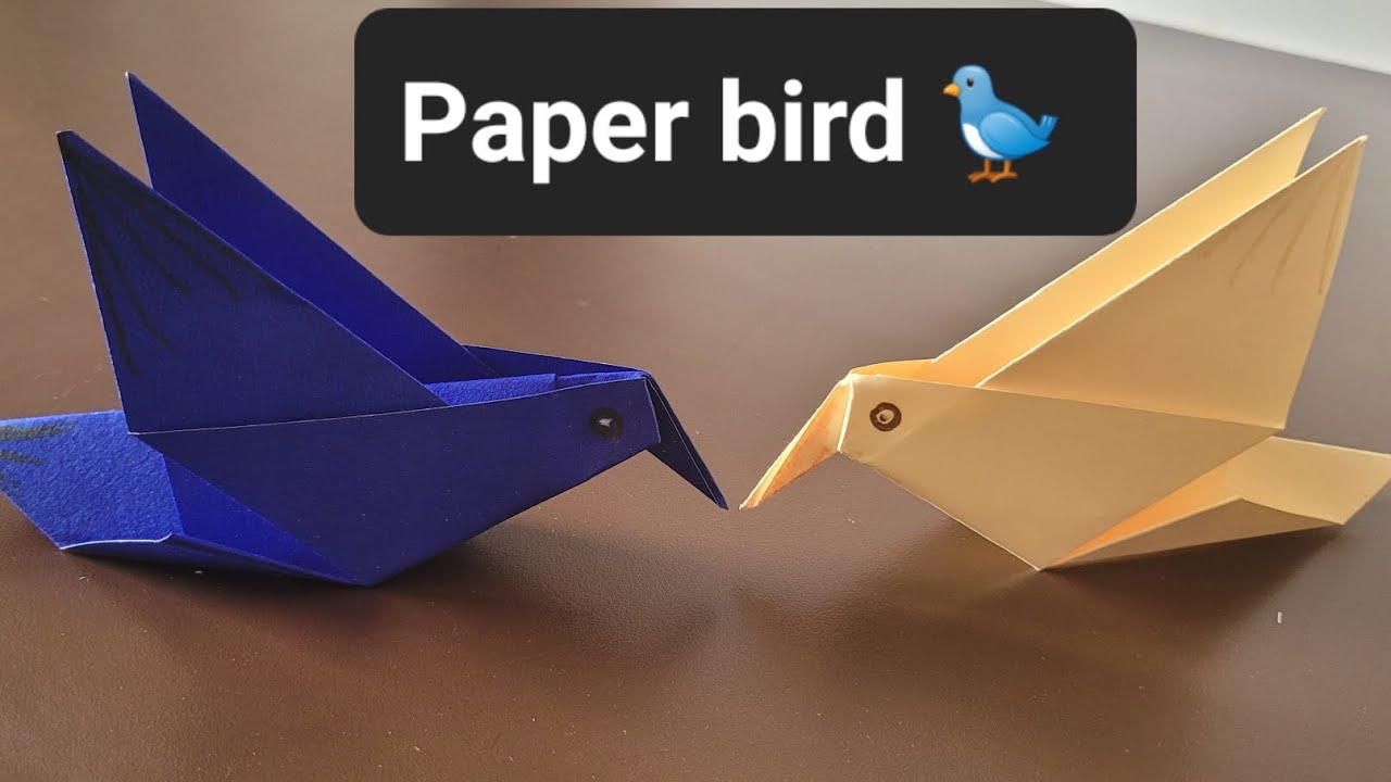 origami flapping paper bird 🐦.. Diy ....easy & beautiful paper tutorial ...
