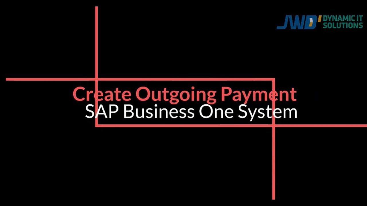 SAP Business One Tutorials : Outgoing Payment - YouTube