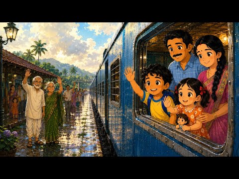 1996 Grandma’s Village Train Journey | A Heart-Touching Family Story ❤️ | Ghibli Style Animation