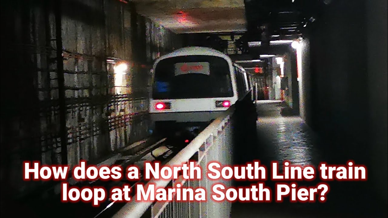 How does a North South Line train loop at Marina South Pier? - YouTube