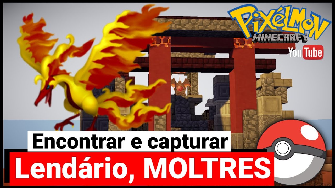 MOLTRES, lendario POKEMON de FOGO - Pixelmon Minecraft #5 - YouTube