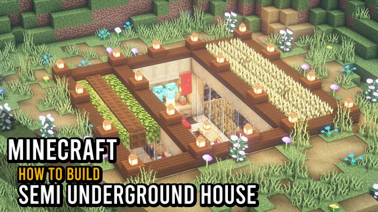 Minecraft: Cara Membuat Rumah Bawah Tanah | How to Build Semi ...