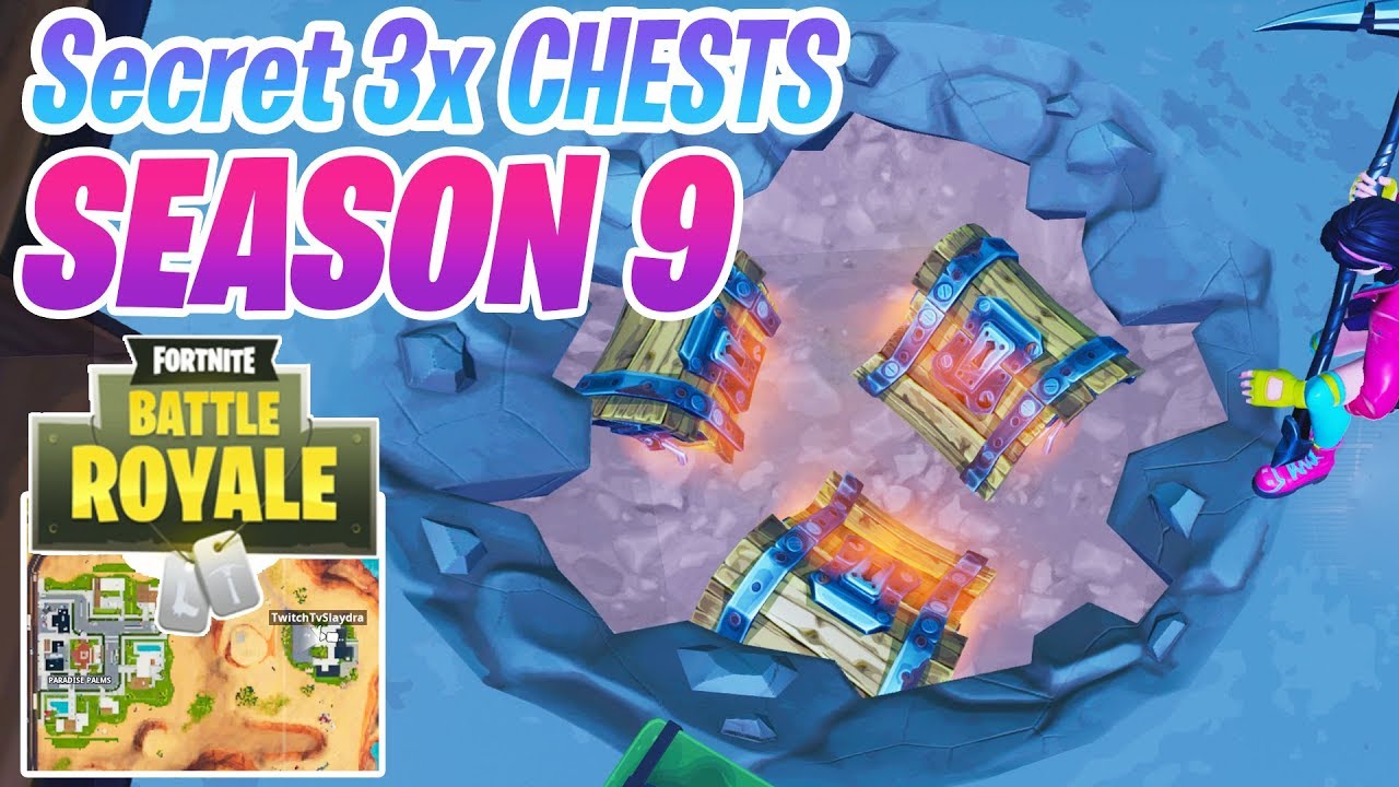 Fortnite Season 9 Secret 3x Chest New Area Location Near Paradise Palms ...