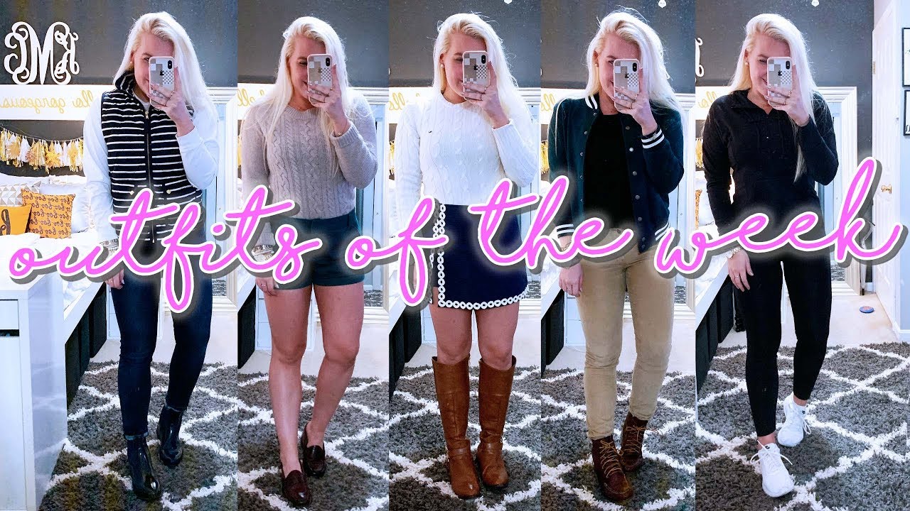 COLLEGE OUTFITS OF THE WEEK (PREPPY STYLE OUTFIT IDEAS: SCHOOL OOTW ...