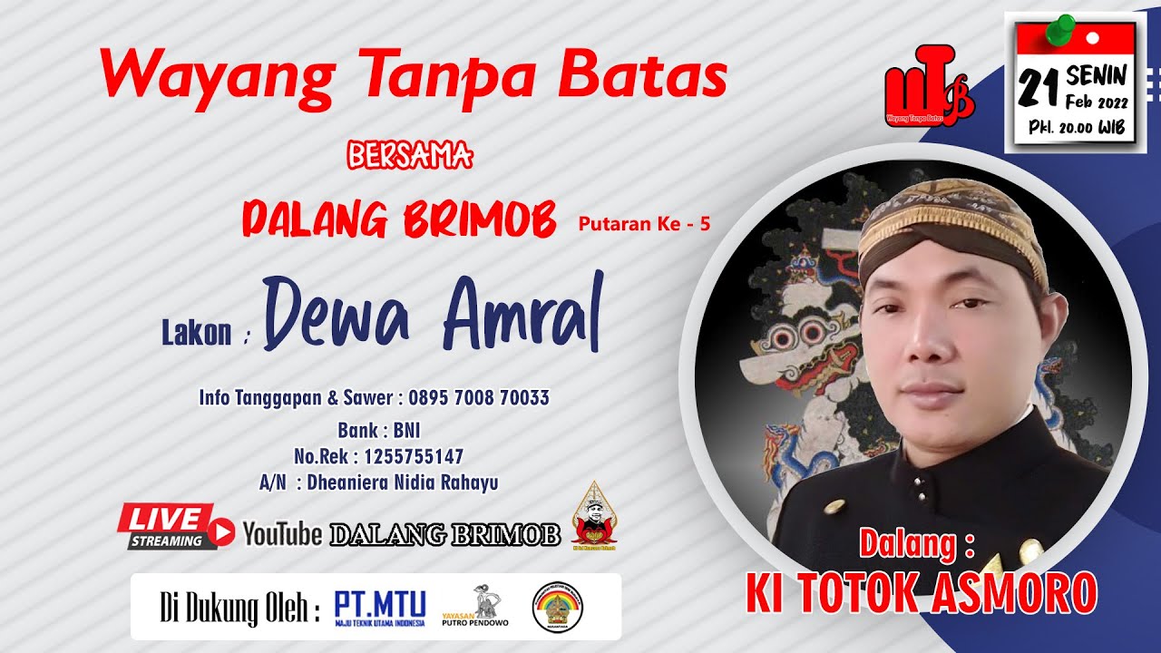 LIVE WAYANG TANPA BATAS PUTARAN 5 | KI TOTOK ASMORO | LAKON DEWA AMRAL ...