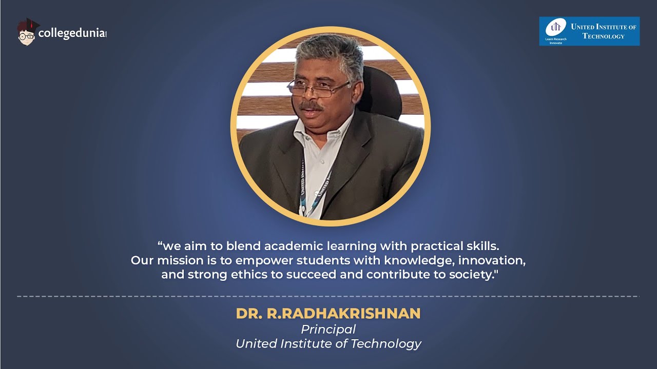 Dr.R.Radhakrishnan | Principal | United Institute of Technology - YouTube