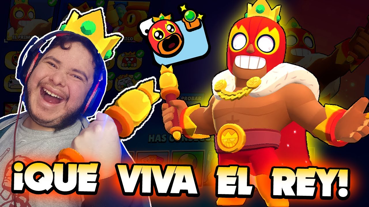¡El REY de BRAWL STARS esta AQUÍ! 👑| EL PRIMO REY SKIN MEGACAJA ...
