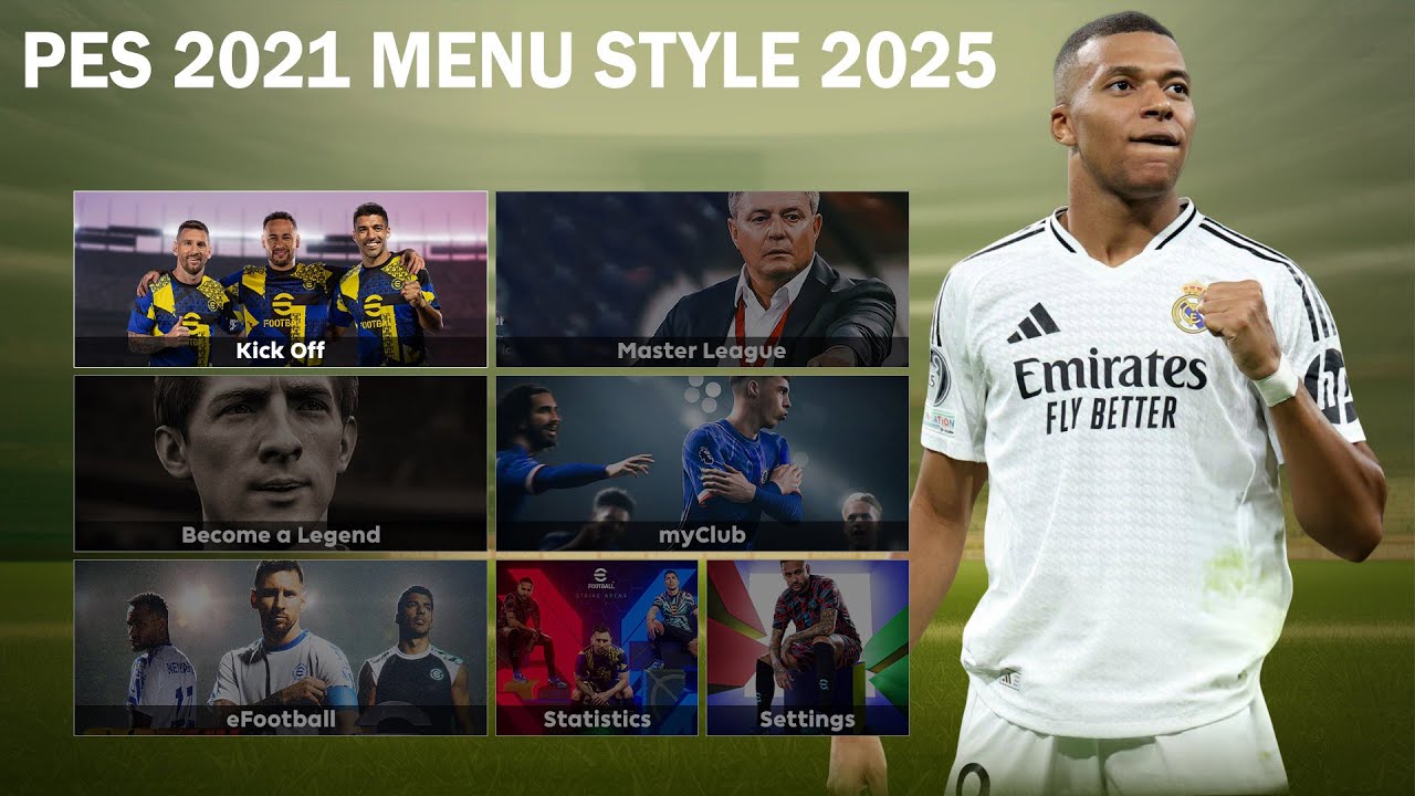 PES 2021 🔥 NEW GRAPHIC MENU STYLE 2025 - YouTube