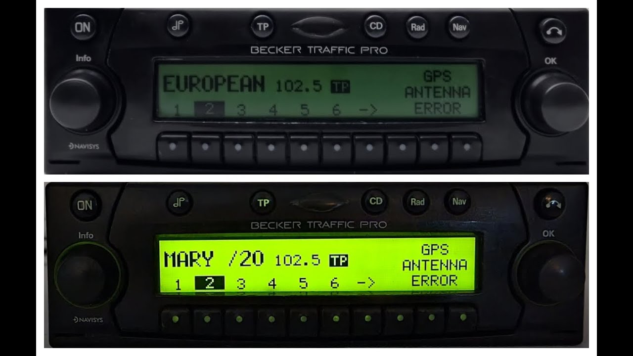 Becker Traffic Pro BE4730 Car CD Radio Player - YouTube