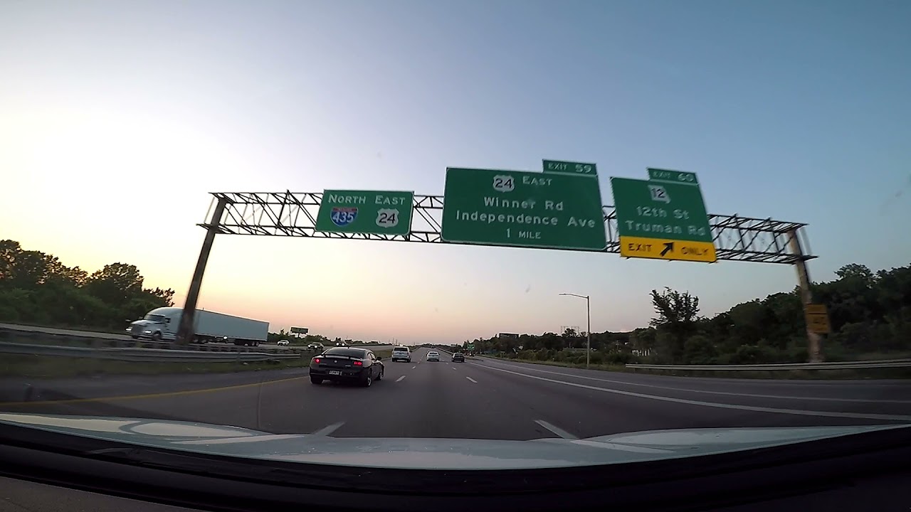 Interstate 435 Missouri I 49 to Exit 54 - YouTube