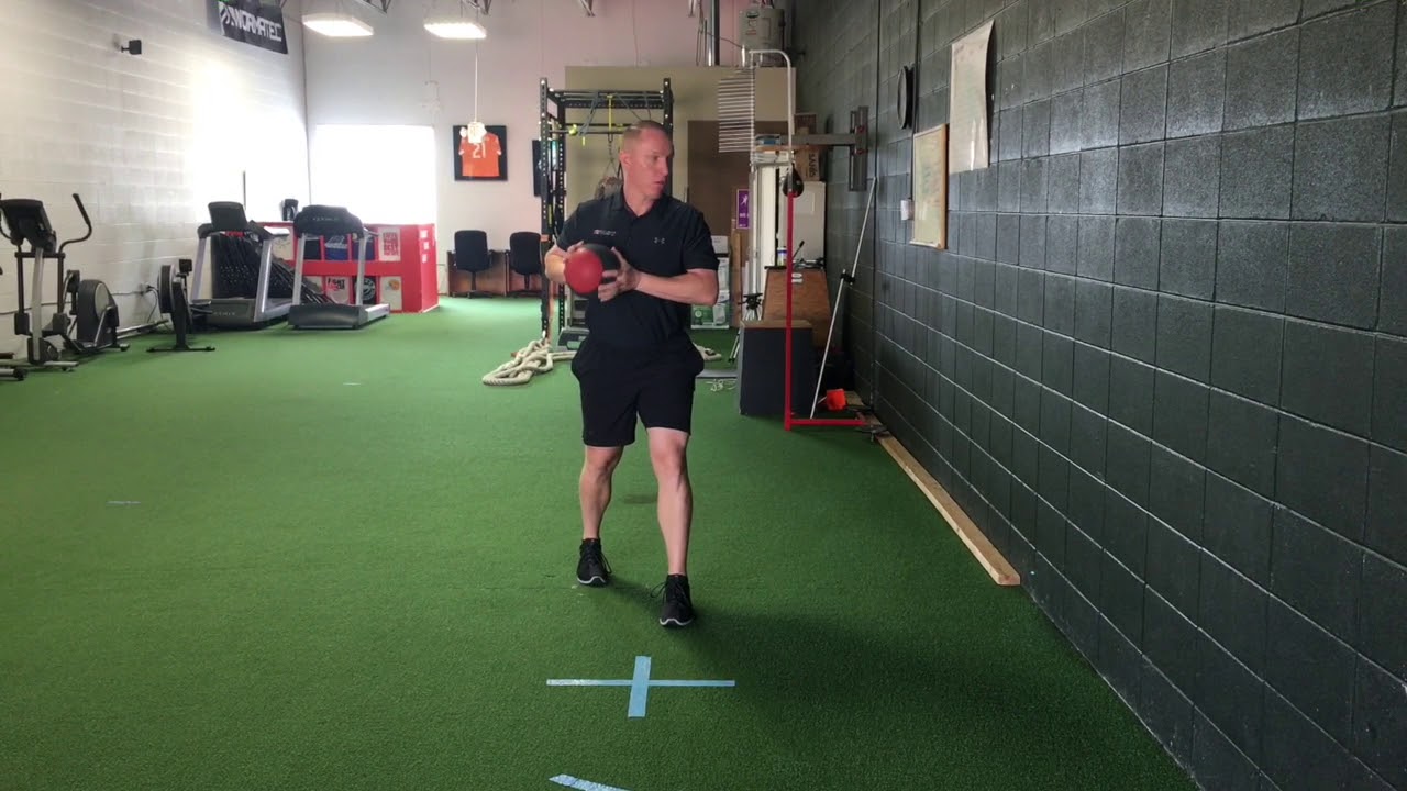 Split-Stance, Cross Body Med Ball Throw - YouTube