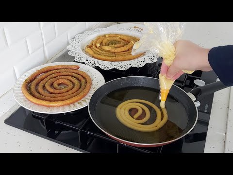 İLGİNÇ PİŞİRME TEKNİYLE HALKA TATLISI HİÇ BU KADAR KOLAY OLMAMIŞTI TATLI TARİFLERİ