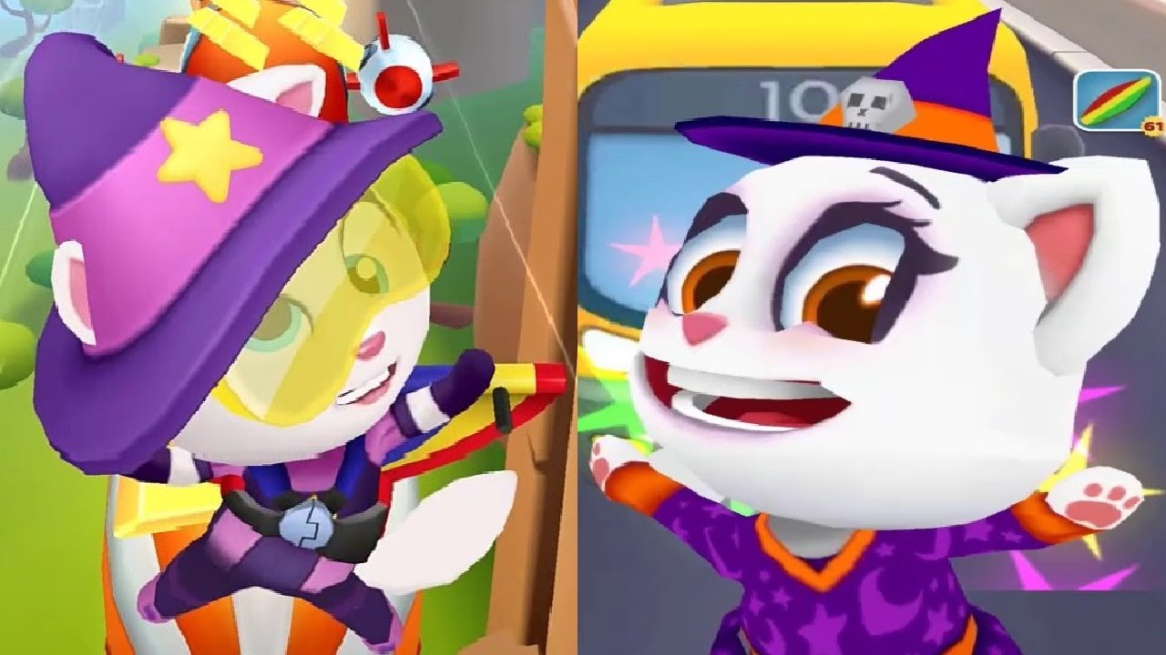 TALKING TOM GOLD RUN VS Panda Panda Run Game WITCH ANGELA VS WITCH KOKO talking-tom-gold-run-vs-panda-panda-run-game-witch-angela-vs-witch-koko