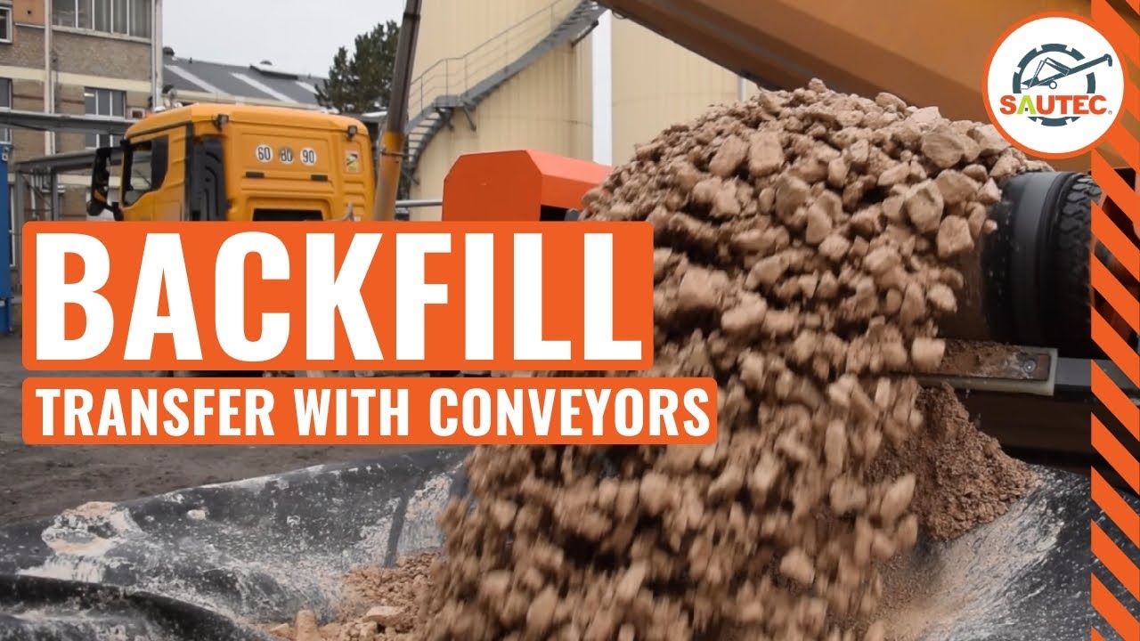 Backfill material transfer with conveyors 💪 - YouTube