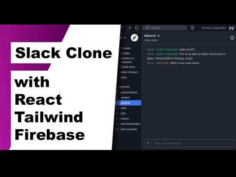 Live coding a Slack clone from scratch using React, TailwindCSS & Firebase - YouTube