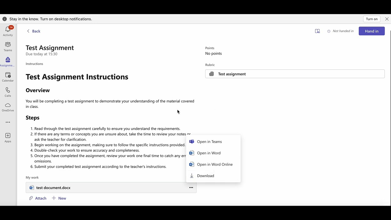 Accessing Assignments on Teams - YouTube