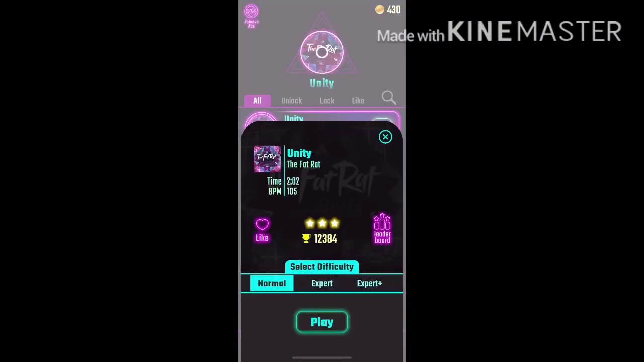 Beat Swiper: The Fat Rat, Unity Mode: Normal - YouTube