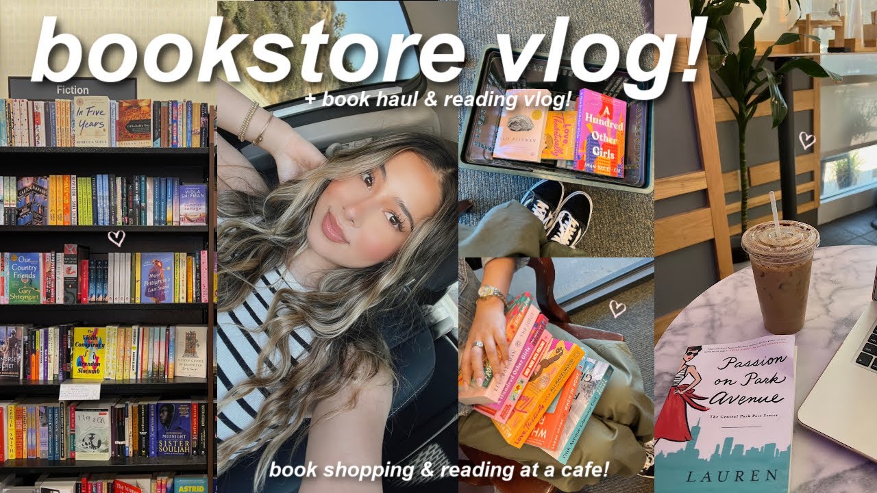 VLOG📚: a day in my life, book shopping, huge book haul, & reading vlog ...