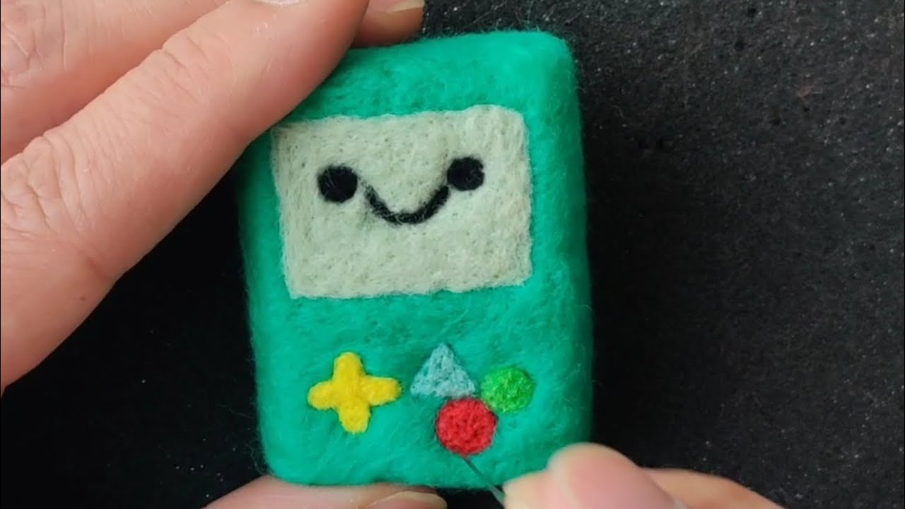 Crafting a BMO Keychain with Needlefelting. - YouTube
