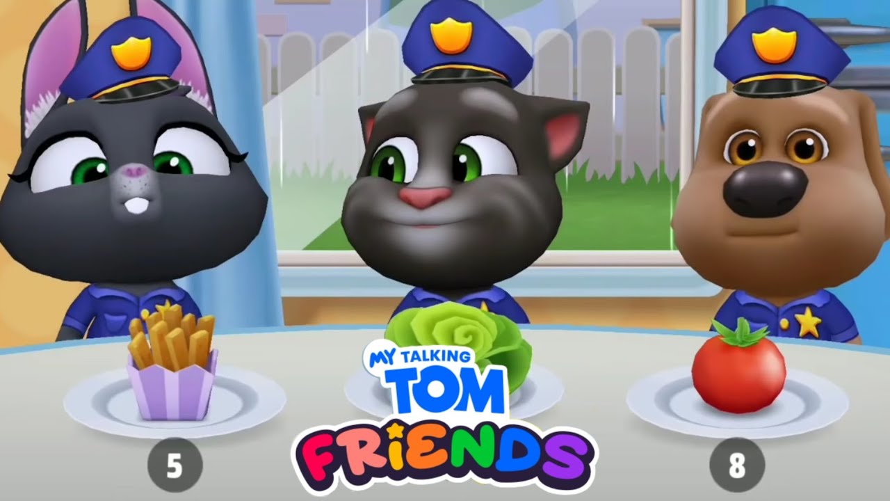 POLICE UNIFORM - My Talking Tom Friends Gameplay Episode 222 - YouTube