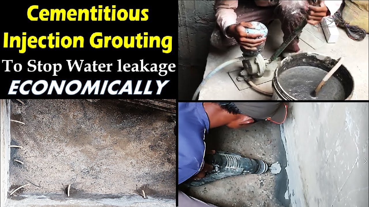 Cementitious Injection Waterproofing Technique | Stop water leakage in ...
