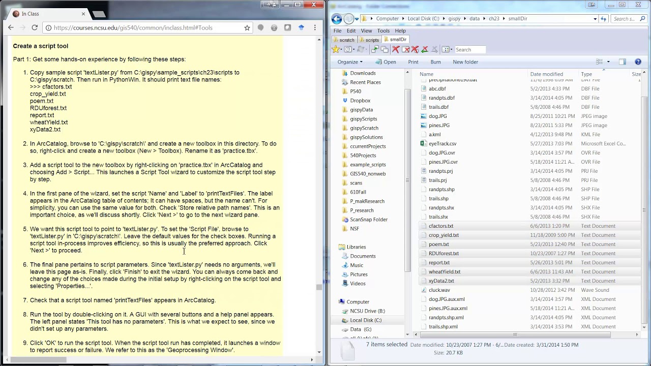 GIS540: ArcGIS Script Tools (Ch 23.1) - YouTube