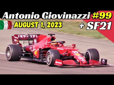 Antonio Giovinazzi #99 & Ferrari SF21 Testing Day - August 1, 2023 - Pista di Fiorano