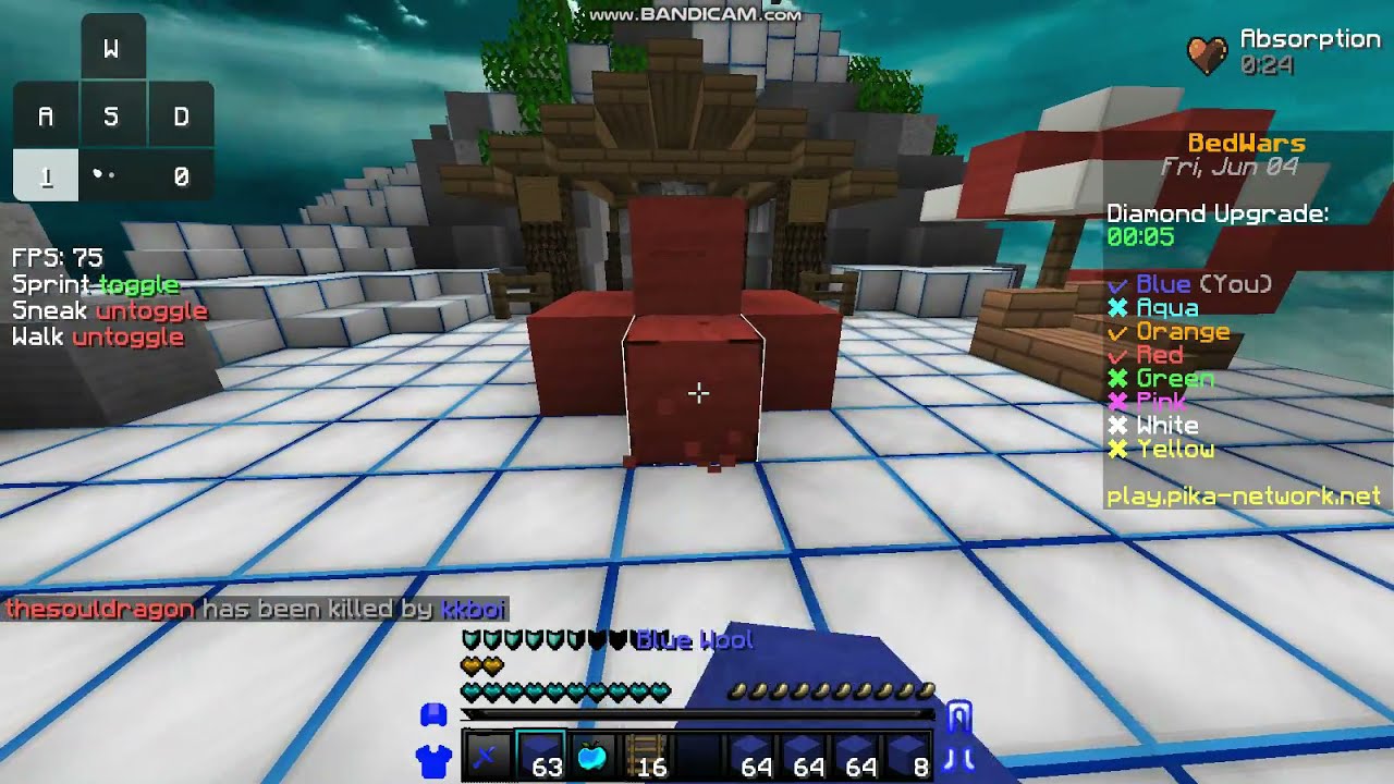 Minecraft Bedwars | This guy gave me win - YouTube