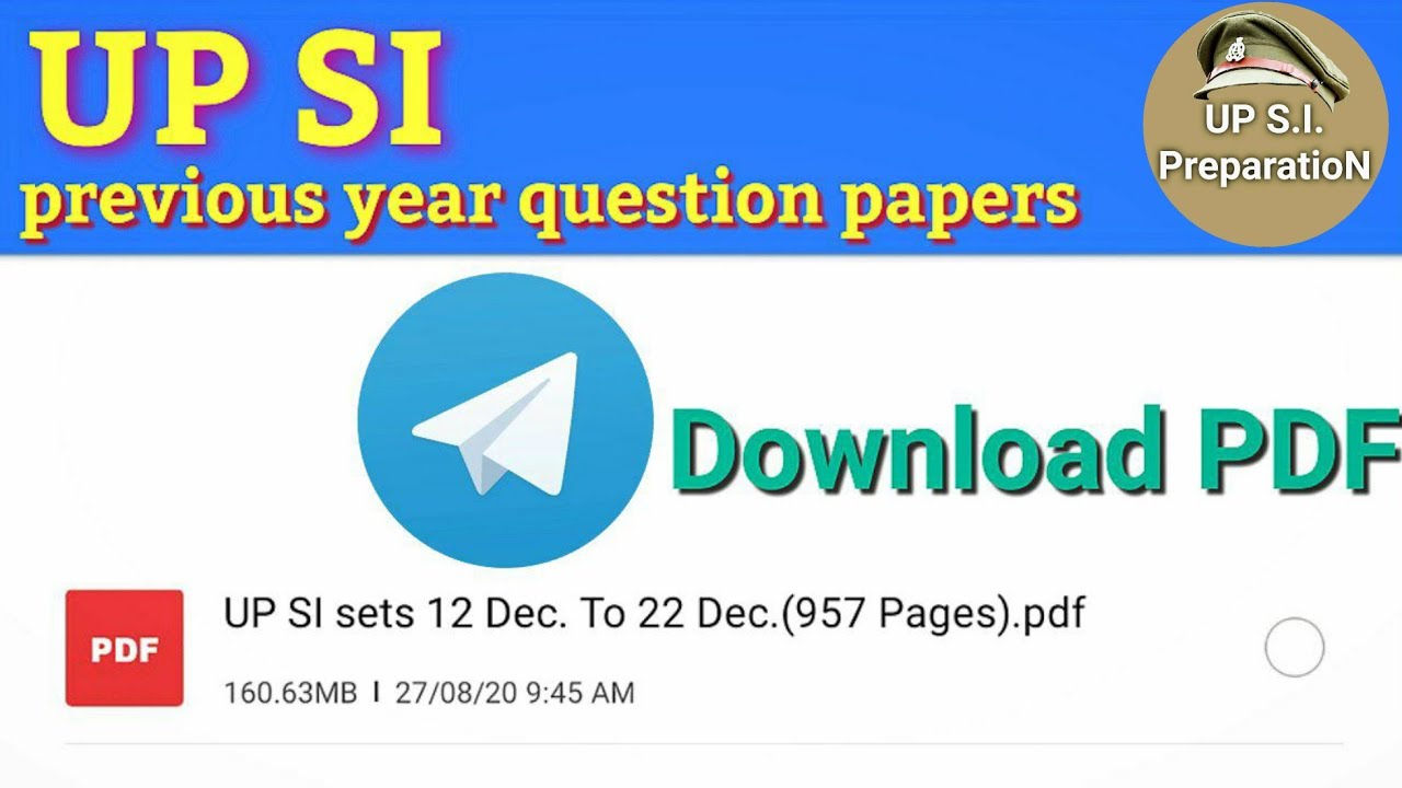 UP SI previous year question papers in pdf | all 30 sets #upsi - YouTube