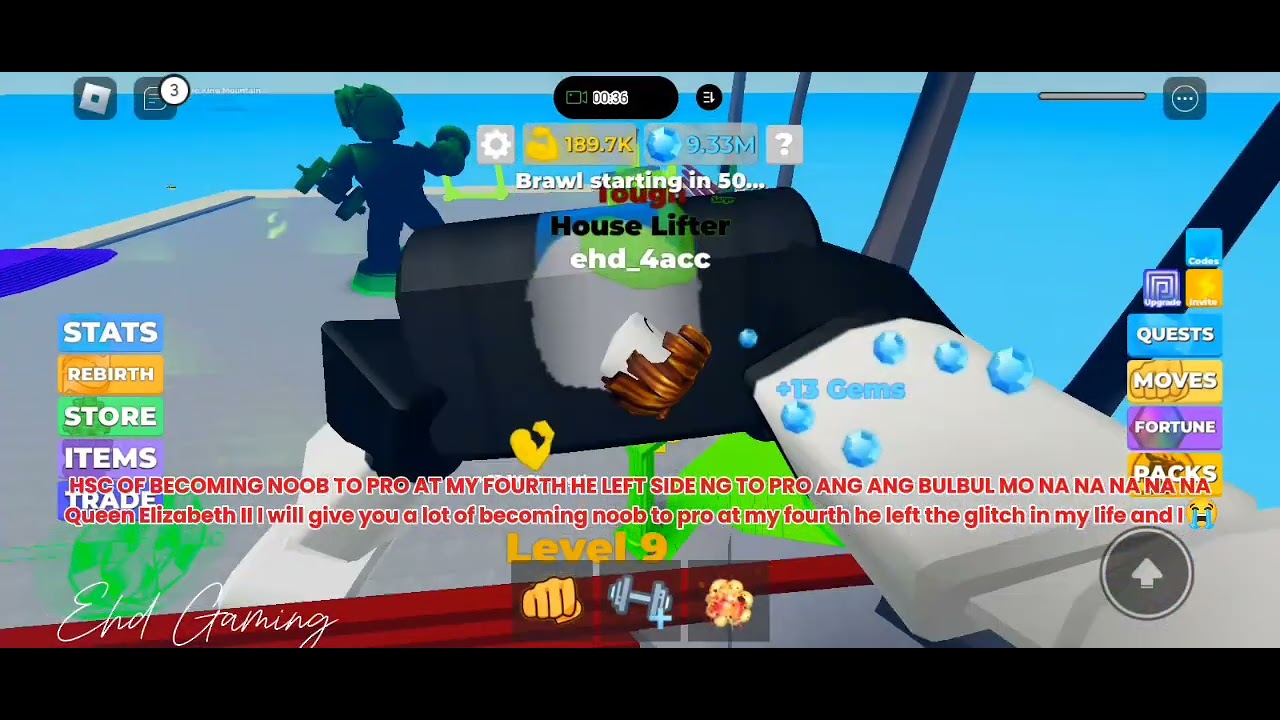 Part 4 of becoming noob to pro at my fourth account| Roblox 💪Muscle ...