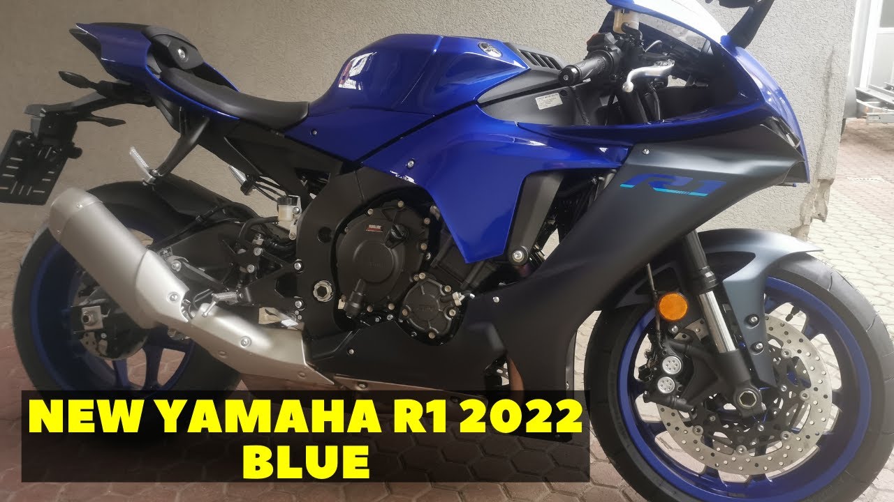 NEW Yamaha R1 2022 Team Yamaha Blue Walkaround + Sound - YouTube