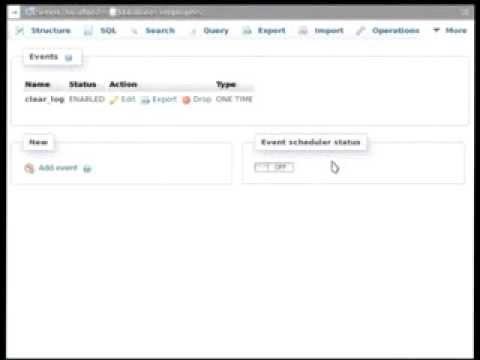 phpMyAdmin tutorial at Debconf13, part 4 : triggers/routines/events and server status monitor ...
