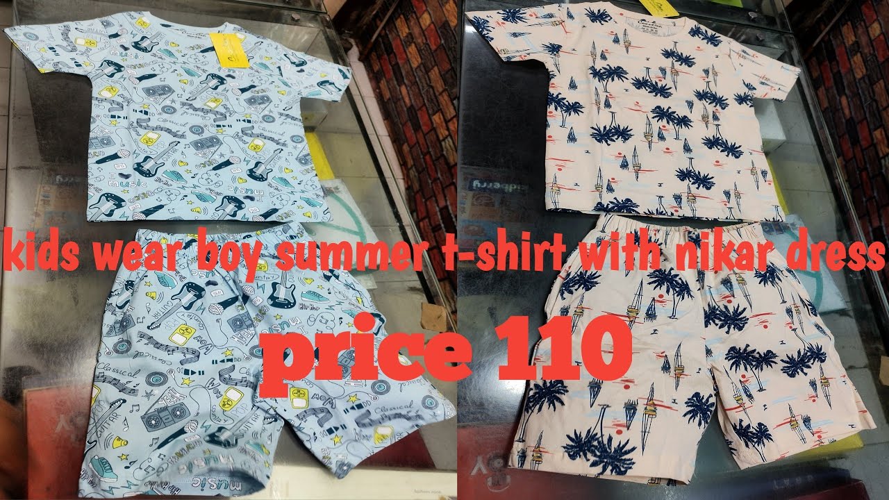 kids wear summer t-shirt with nikar dress | newborn baby boy summer ...