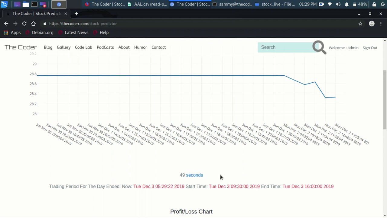 Stock Prediction System on thecoderr.com - YouTube
