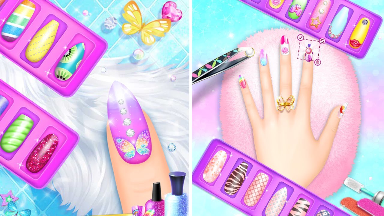 Nail Salon Manicure Girl Games - YouTube