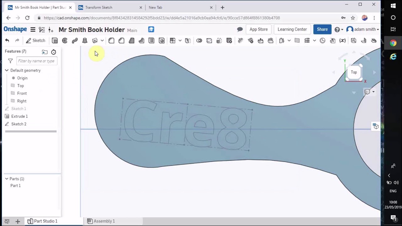 Onshape Adding text - YouTube